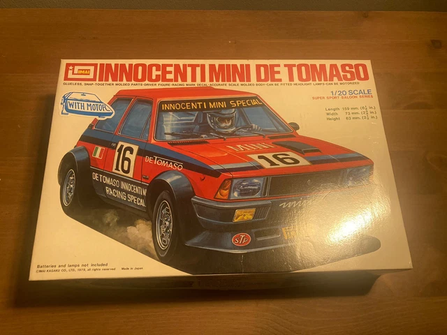 RARO KIT MODELLINO motorizzato IMAI Innocenti Mini De Tomaso scala 1/20 ...