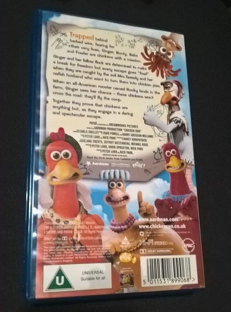 CHICKEN RUN VHS Tape Movie Dreamworks 2000 Aardman Animation £3.00 ...