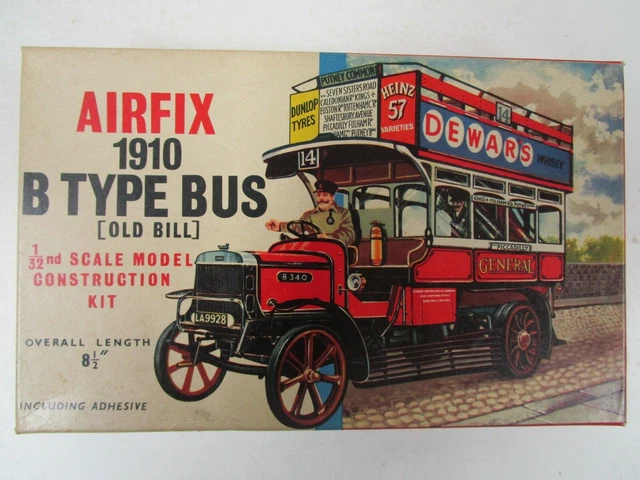 VINTAGE AIRFIX 1910 B Type Bus (Old Bill) 1:32 Scale Model Kit #471 £36 ...
