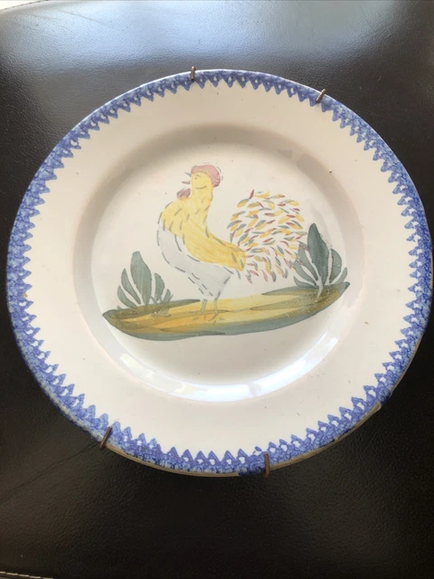 ASSIETTE ANCIENNE AU coq, en faience de Charolle . EUR 8,00 - PicClick FR