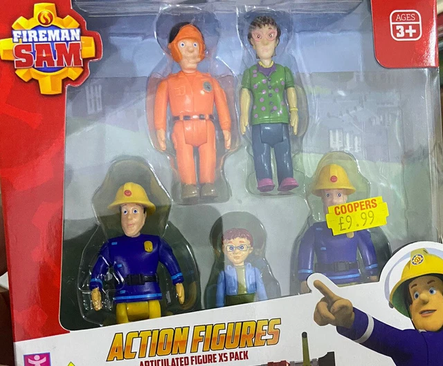FIREMAN SAM 5 Action Figures Set £11.99 - PicClick UK