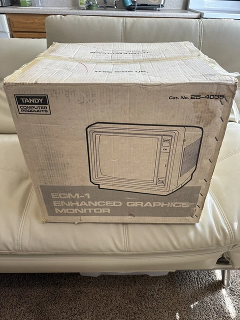 TANDY EGM-1 ENHANCED Graphics Monitor Cat No. 25-4035 New Open Box ...