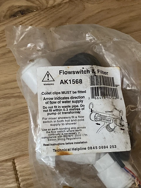WHALE FLOW SWITCH Flowswitch Kit and Filter AK1568 £22.00 - PicClick UK