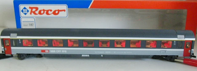 ROCO H0 44771 express train car 1st cl., SBB -LIT-DC, KKK NEM NEW in ...