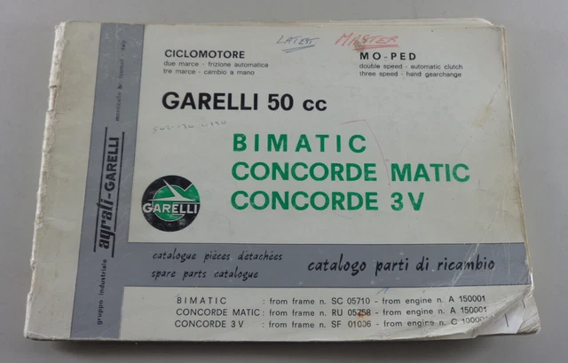 CATÁLOGO DE PIEZAS Garelli 50 Cc Bimatic / Concorde Matic - Concorde 3V ...