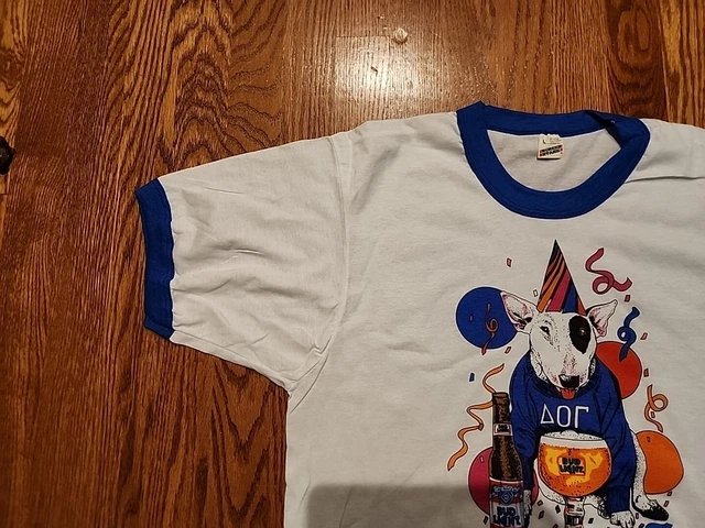 NOS 80'S SPUDS Mackenzie Blue Ringer Shirt - Screen Stars - Size Large - Bud $45.64 - PicClick CA