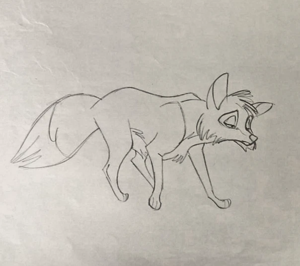 WALT DISNEY FOX and The Hound 1981 Animation Drawing of Tod w/ COA £69. ...