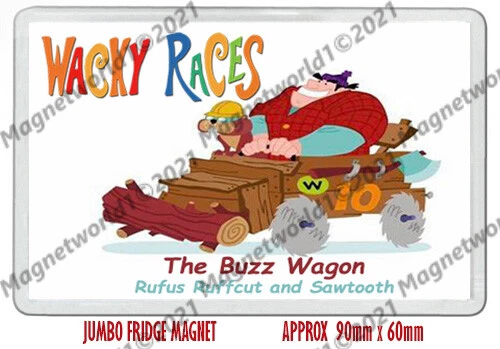 RETRO WACKY RACES -The Buzz Wagon New Jumbo Fridge Magnet Or Keyring £3 ...