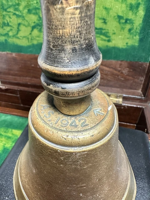 BRASS DATED 1942 WW2 British Home Front ARP Army Air Raid Bell Crows ...