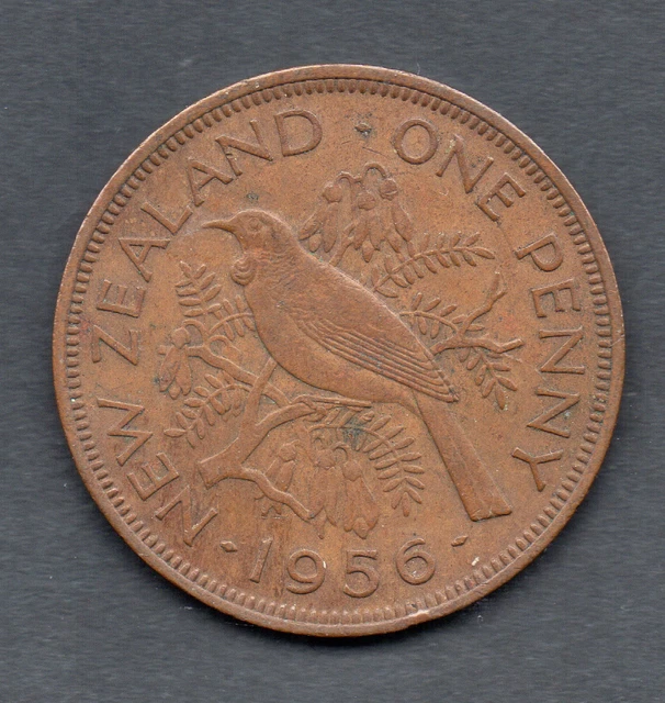 1956 New Zealand Queen Elizabeth Ii One Penny Coin £595 Picclick Uk