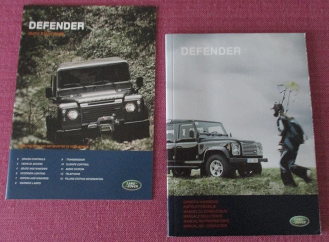 LAND ROVER DEFENDER (2012 - 2016) Owners Manual - Owners Handbook ...