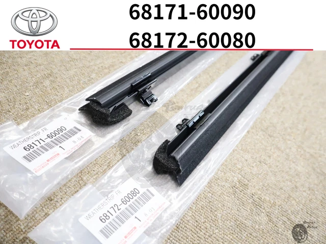 TOYOTA GENUINE FRONT Inner Door Glass Weatherstrip LH RH Set 68171 ...