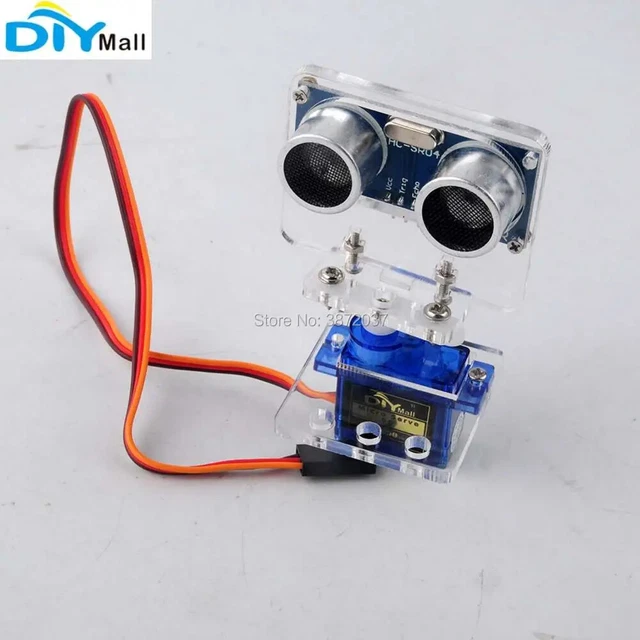 HC-SR04 ULTRASONIC DISTANCE Sensor Module 9G 180 Degree Servo Bracket ...