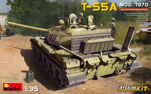 MODELLAUTO MODELL KIT Panzer Tank Miniart T-55A MOD.1970 1:3 5 modellbau EUR 81,78 - PicClick DE