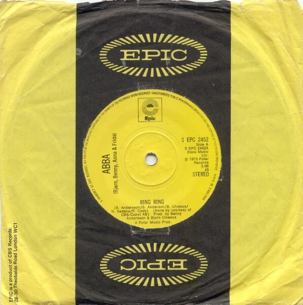ABBA, BJÖRN & Benny, Agnetha & Anni-Frid - Bague (7", Single, RE, Sol) EUR 21,77 - PicClick FR