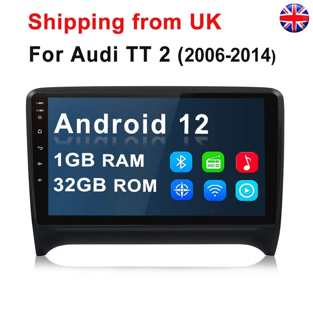 FOR AUDI TT MK2 9"Android12 Car Stereo Radio GPS Sat Nav WIFI BT RDS 1 ...