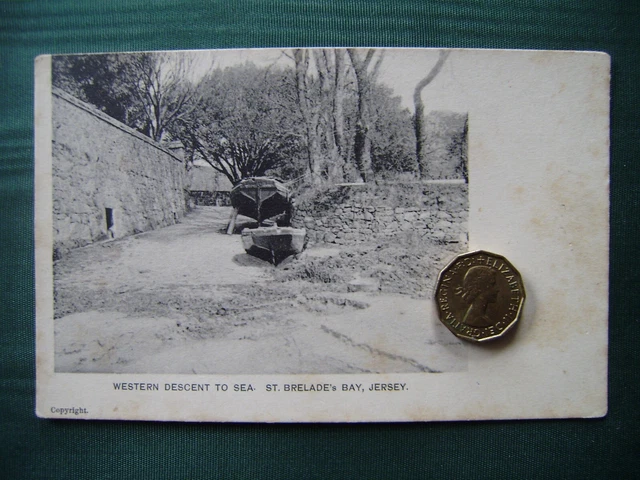 ST BRELADE'S BAY Western Descent To Sea Jersey Channel Islands Postcard ...