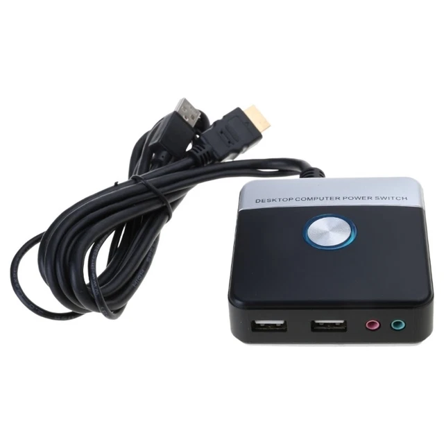 DESKTOP POWER BUTTON with USB Port for Easy PC Operate Multiple ...