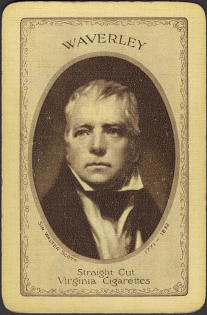 PLAYING CARDS SINGLE Card Old WAVERLEY CIGARETTES Advertising SIR ...