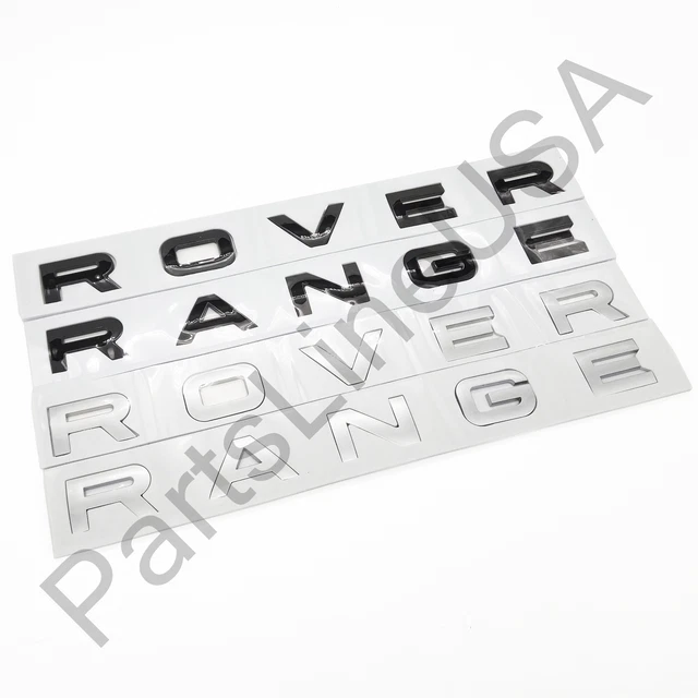 FOR RANGE ROVER 3D Raised Hood Front Letters Tailgate Rear Letters ...