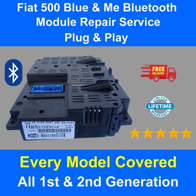 FIAT 500 BLUE And Me Bluetooth Module Repair Service Plug & Play ALL ...