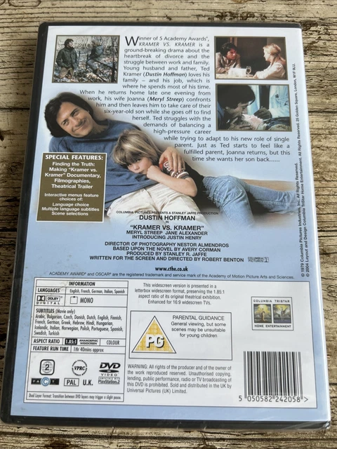 KRAMER VS. KRAMER DVD Drama (2007) Dustin Hoffman New & Sealed - Free ...