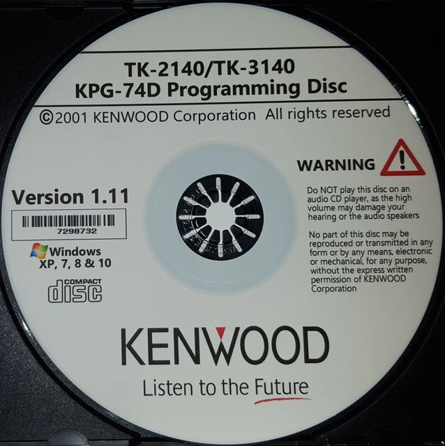 SOFTWARE KENWOOD KPG-74D versión 1.11 para TK-2140 y TK-3140 EUR 27,85 ...