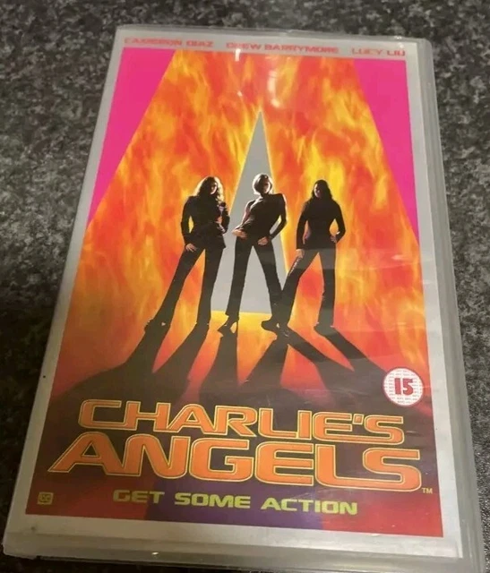 CHARLIE'S ANGELS VHS cassette tape Cameron Diaz. Lucy Luu Clam Shell Big Box £0.99 - PicClick UK