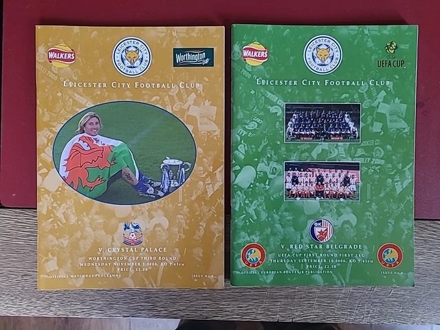 24 X LEICESTER City Home Programmes 2000-2001 Some With Autographs £10. ...