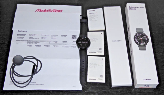 SMARTWATCH SAMSUNG GALAXY Watch6 Classic LTE SM-R950 43 mm nero EUR 229 ...