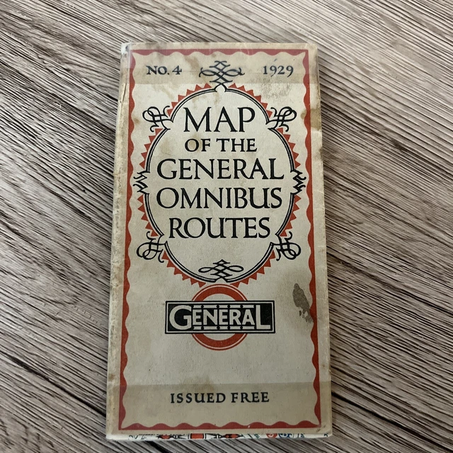 1929 LONDON MAP Of The General Omnibus Routes No 4 £15.00 - PicClick UK