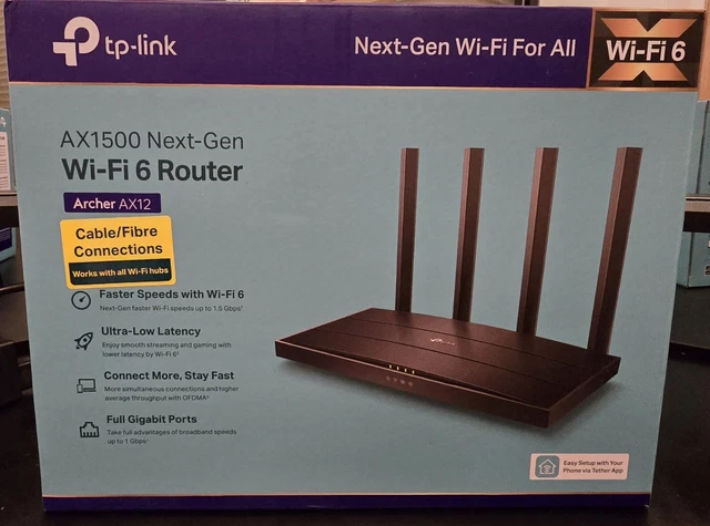 TP-LINK ARCHER AX12 next-gen WiFi 6 AX1500 Mbps router via cavo WiFi ...