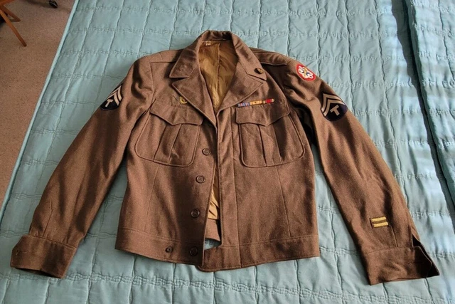 WW2 US ARMY Infantry Division Wool JACKET Uniform IKE 38L £71.60 ...