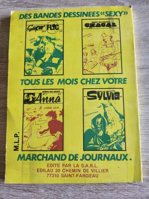 BD POUR ADULTES - Super Flic N°9 Hard Cinéma - EDILAU 1980 EUR 4,90 ...