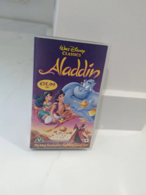 Vintage Walt Disney Classics Aladdin Vhs Video Tape In Original Case 6453