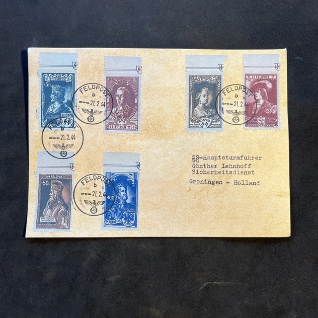 WW2 WWII GERMAN Third Reich NSDAP Nazi WAFFEN Flemish SS Feldpost cover ...