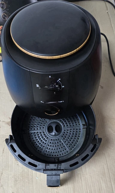 GEORGE HOME MATTE Black & Wood Effect Scandi 4L Manual Air Fryer £20.00 ...