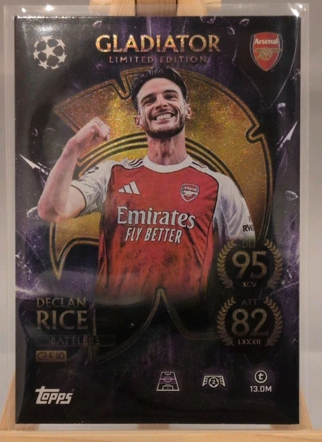 TOPPS MATCH ATTAX 2025/26 Declan Rice Arsenal Gladiator Limited Edition ...