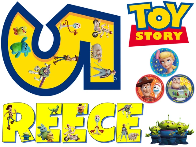 TOY STORY INSPIRED Name And Number Personalised Cake Edible Icing ...