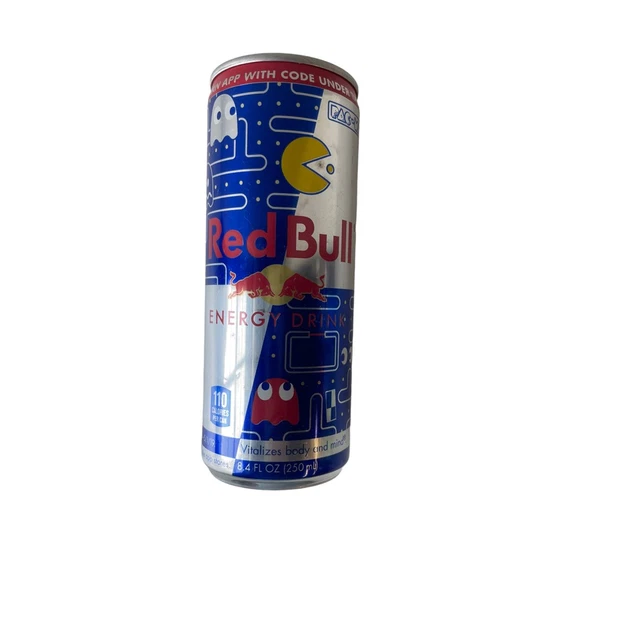 RED BULL ENERGY Drink Pac-Man Special Edition Can Video Game Collector ...
