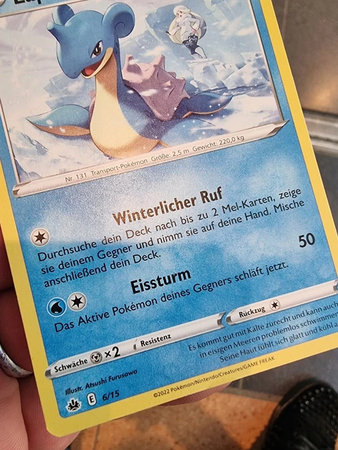 MCDONALDS POKEMON LAPRAS 6/15 Karte Pokemonkarte Sammelkarte 2022 Deutsch Neu EUR 1,00 - PicClick FR