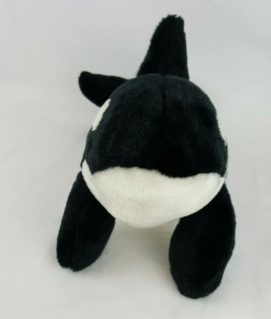 SEAWORLD ORCA 16& Plush Fish Shamu Killer Whale Dolphin Mammal Stuffed ...