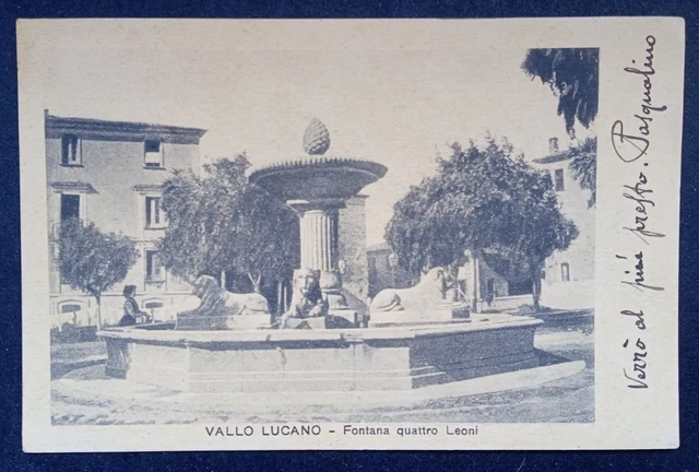 CARTOLINA ANTICA-VALLO DELLA Lucania-Salerno-Fontana Leoni-Bella ...