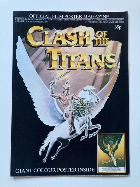 CLASH OF THE Titans Official Movie Poster Magazine WalkerPrint 1981 £9. ...