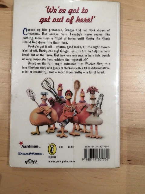 CHICKEN RUN NOVELIZATION Puffin Book from Dreamworks film £2.00 ...