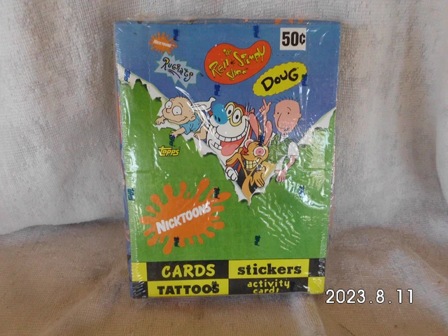 1993 NICKELODEON NICKTOONS Trading Card Box Ren & Stimpy Rugrats Doug ...