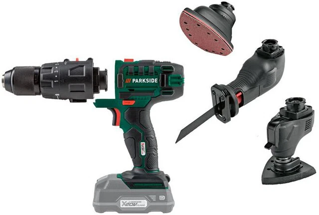 PARKSIDE® CORDLESS COMBO Unit PKGA 20-Li C2 Cordless Screwdriver ...