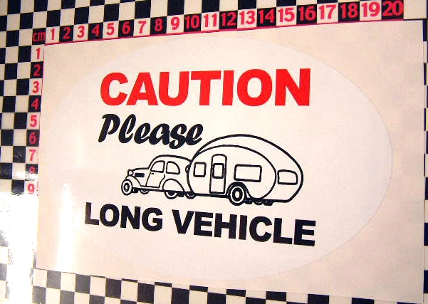 CLASSIC TOURING CARAVAN Long Vehicle Warning Sticker - Carlight Thomson ...