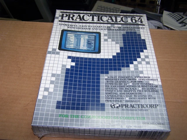 PRACTICALC SPREADSHEET, DATABASE & Graphics Software for Commodore 64 ...