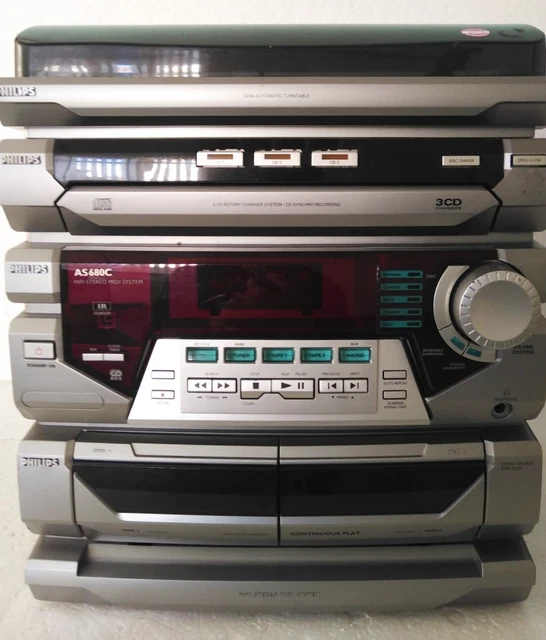 PHILIPS A5680C HIFI Stereo Midi System with Turntable Without Boxes £27 ...